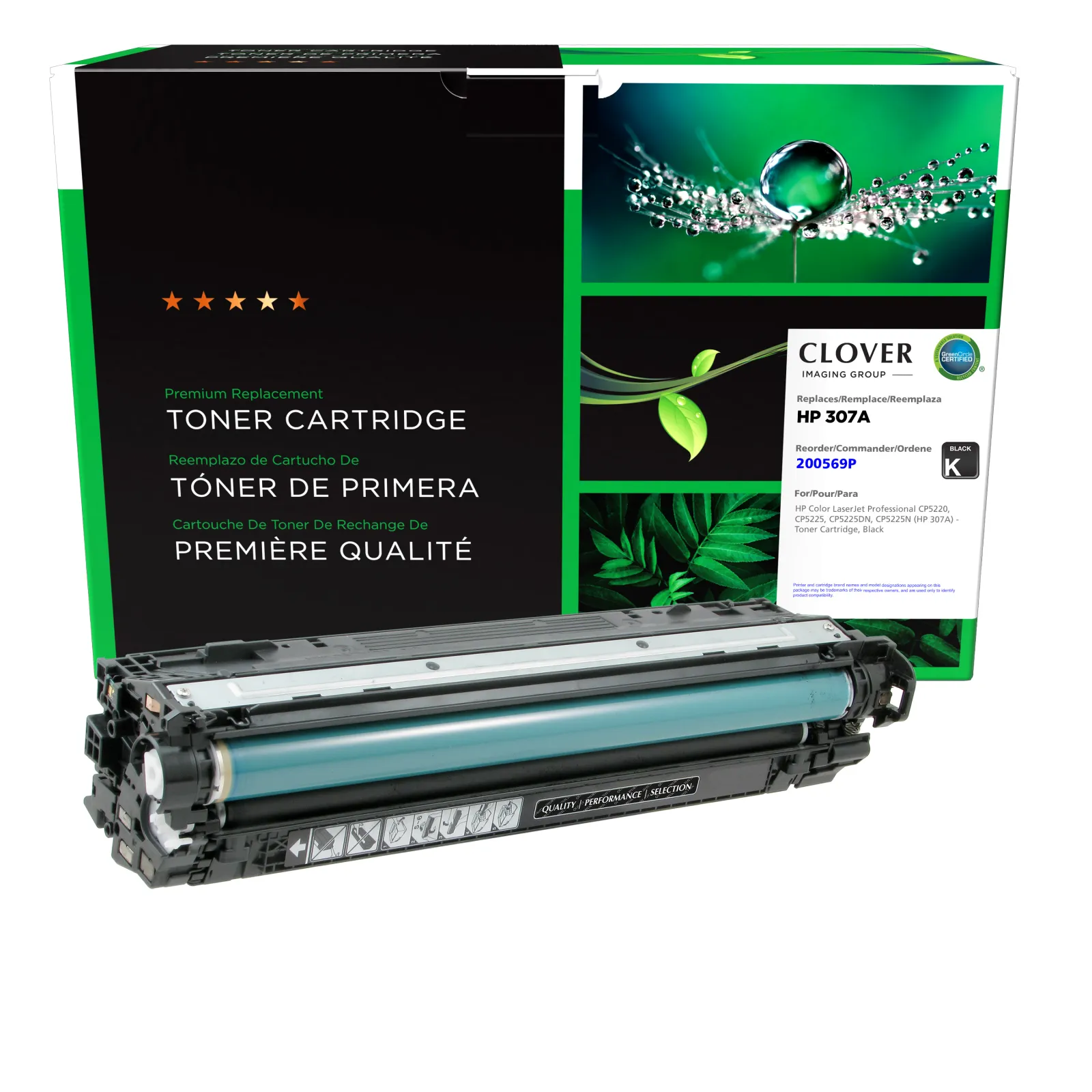 HP CE740A Remanufactured Black Color Laser Cartridge | Clover Imaging ...