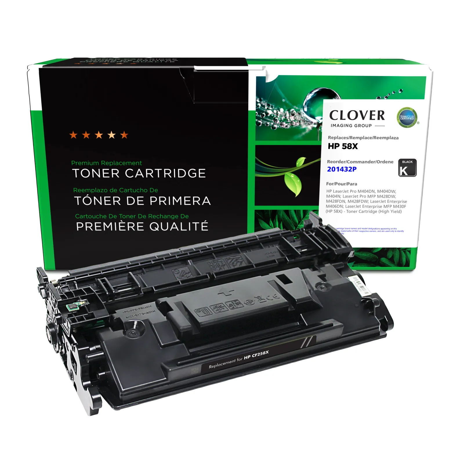 HP CF258X W9024MC Remanufactured Black Laser Cartridge | Clover Imaging ...