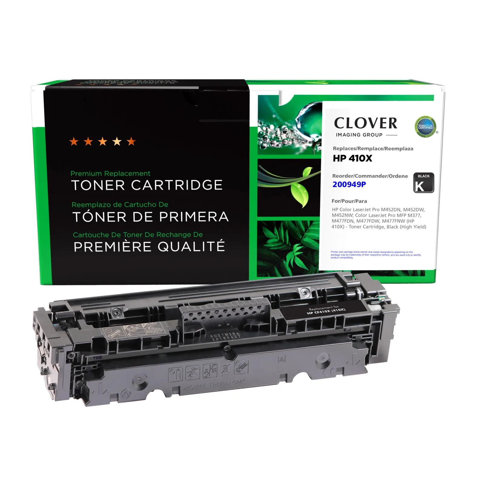 HP CF410X Remanufactured Black Color Laser Cartridge | Clover Imaging ...