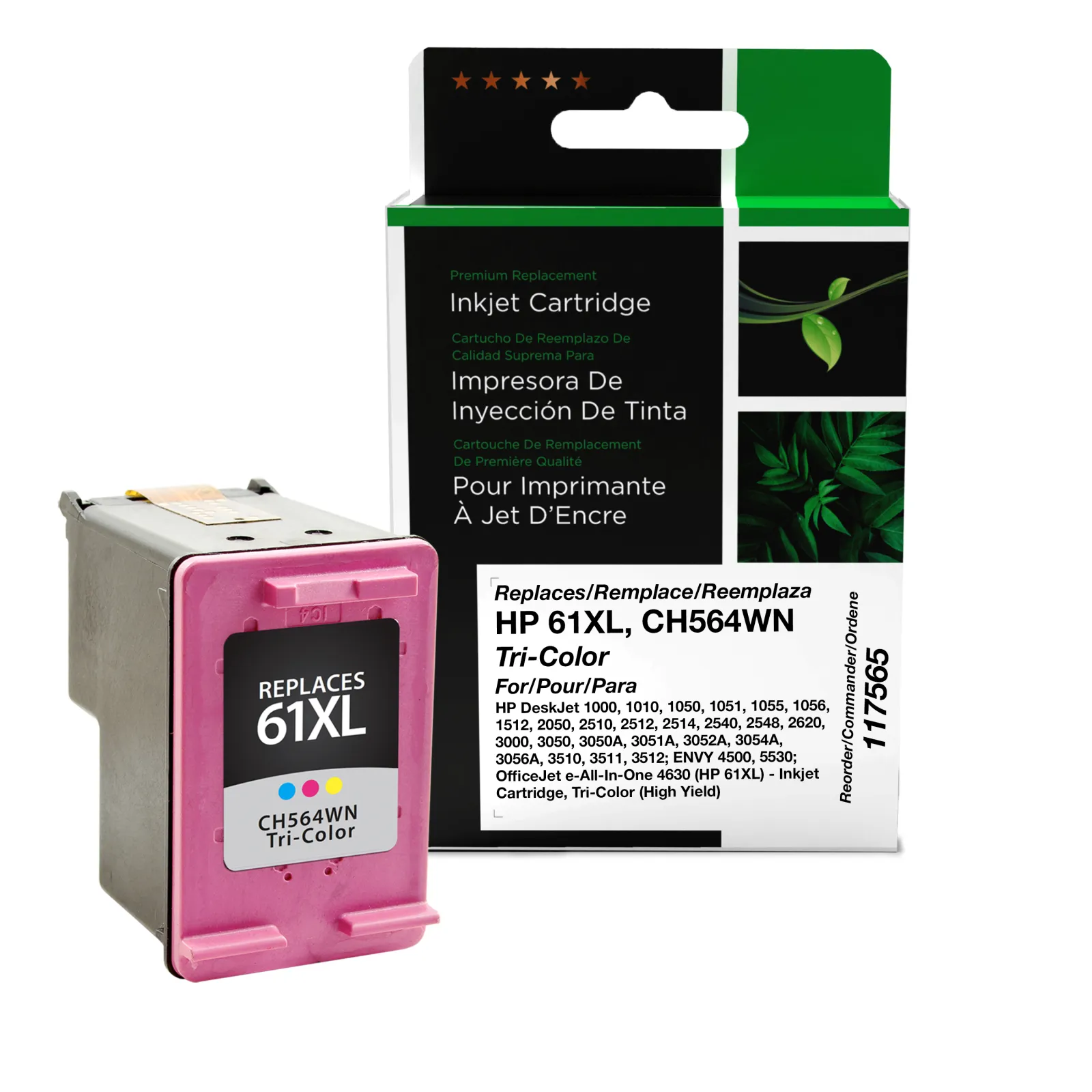HP CH564WN Remanufactured Tri-Color Ink Cartridge | Clover Imaging ...